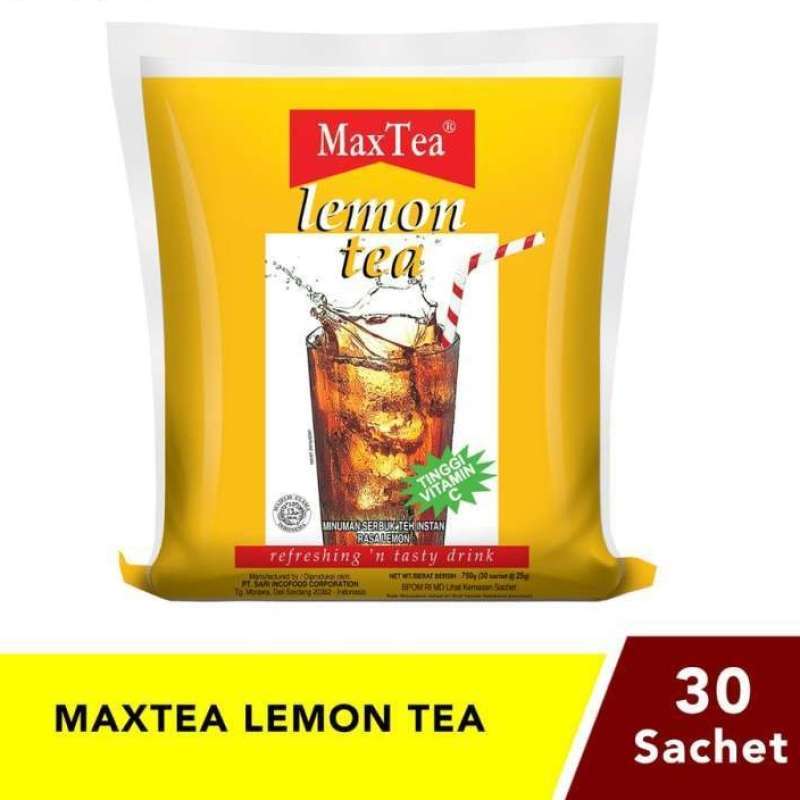 Promo Max Lemon Tea Teh Sachet [30 Sachet] - Paking Bublewrap Diskon 10 ...