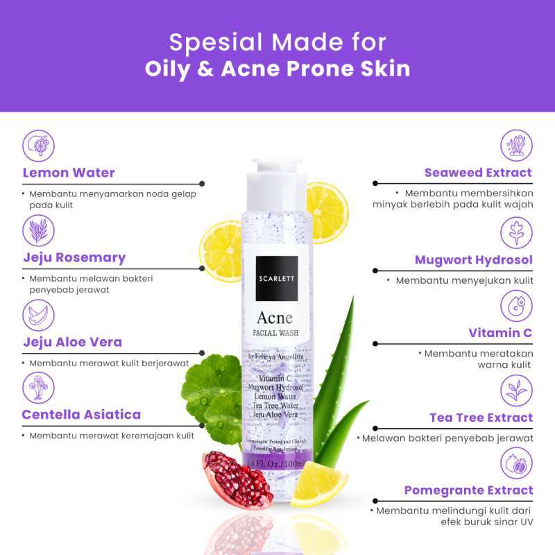 Jual Scarlett Scarlet Whitening Acne Kit Package Kulit Berjerawat Di ...