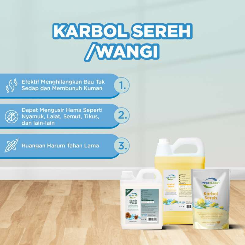 Promo Karbol Sereh Antibacterial Premium Prokleen 800ml Refill Diskon 50% Di Seller United ...