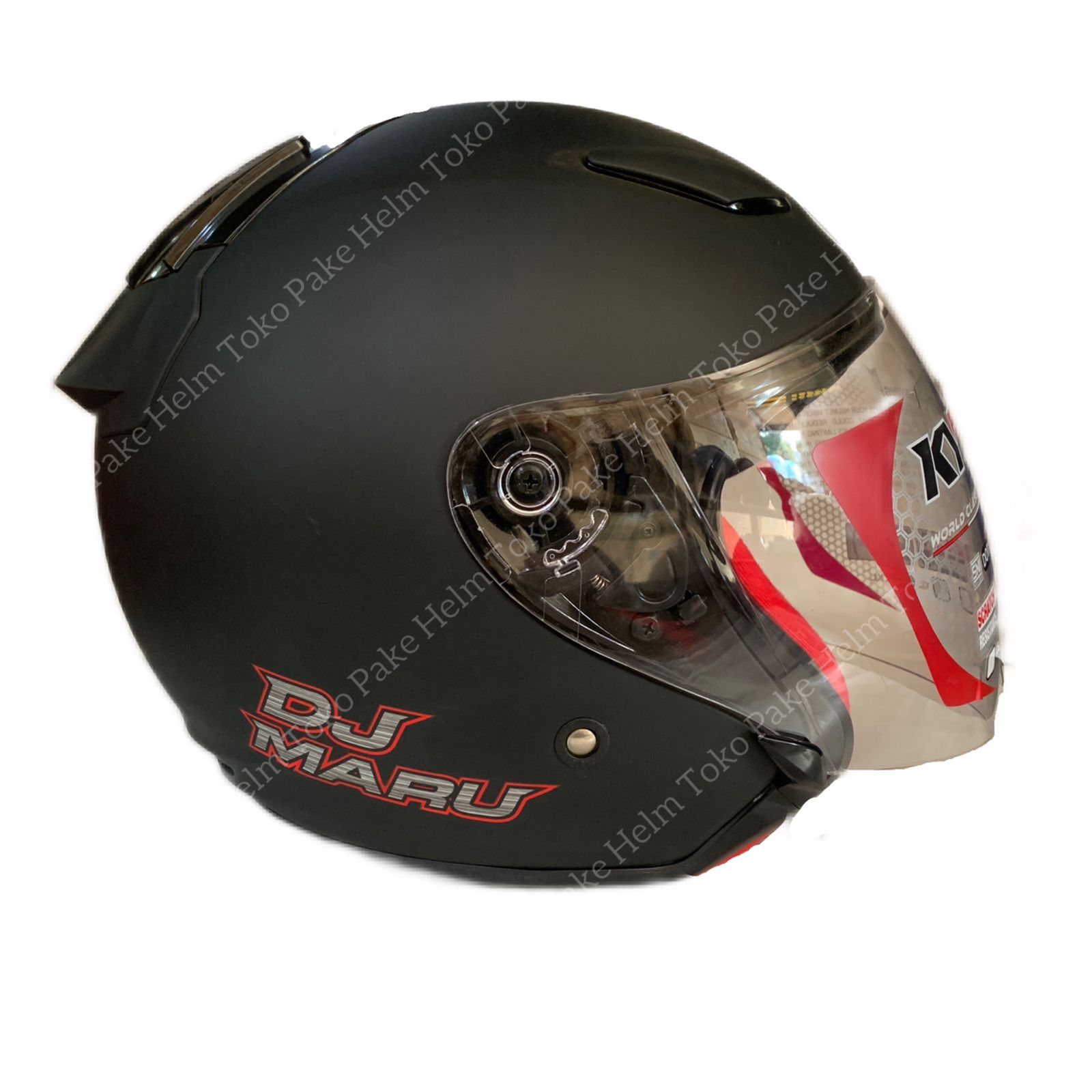 Jual Helm Kyt Dj Maru Hitam Dof Black Dof Kyt Half Face Djmaru - L Di ...