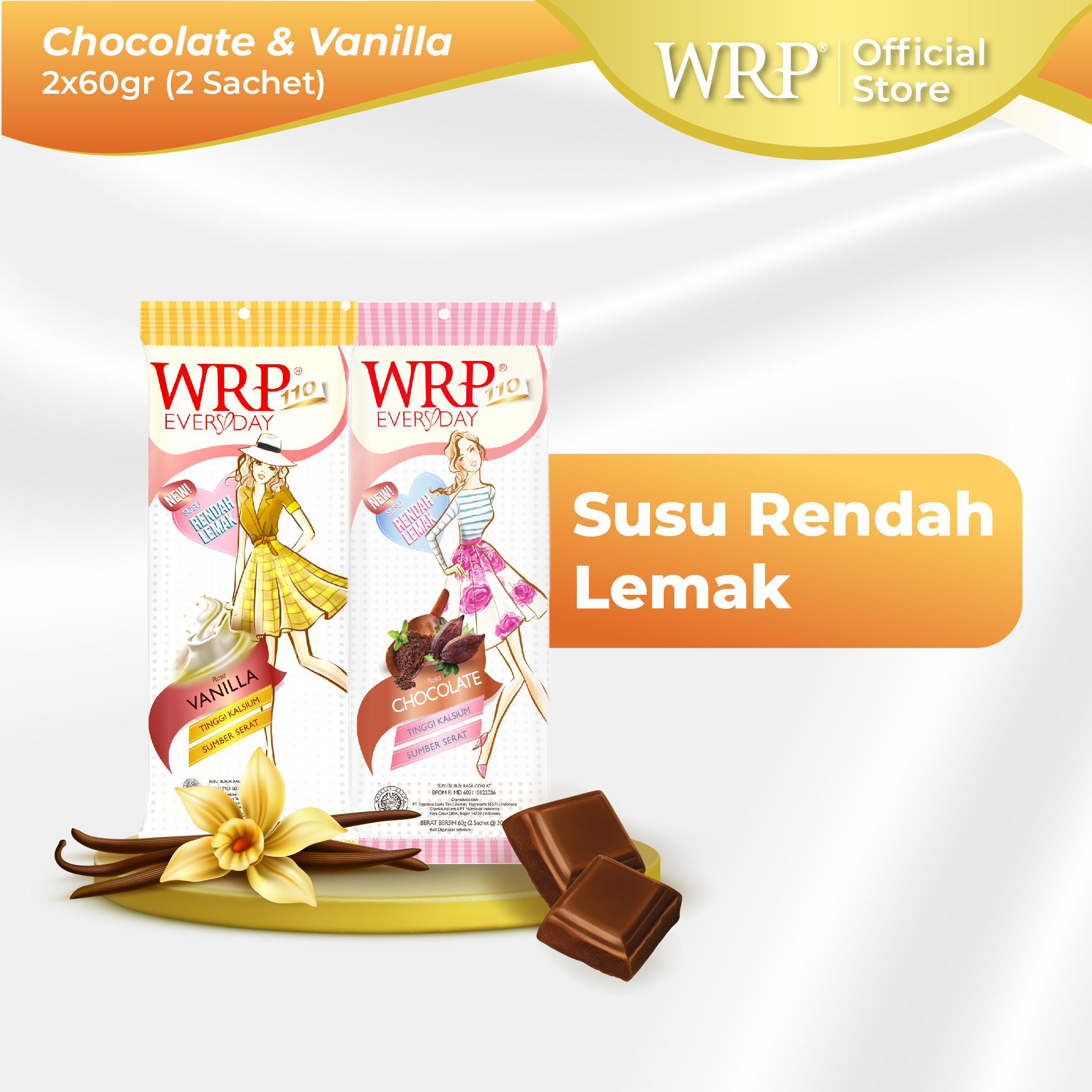 Promo WRP Low Fat Milk Chocolate & Vanilla (Bundle 2) - Susu Rendah ...