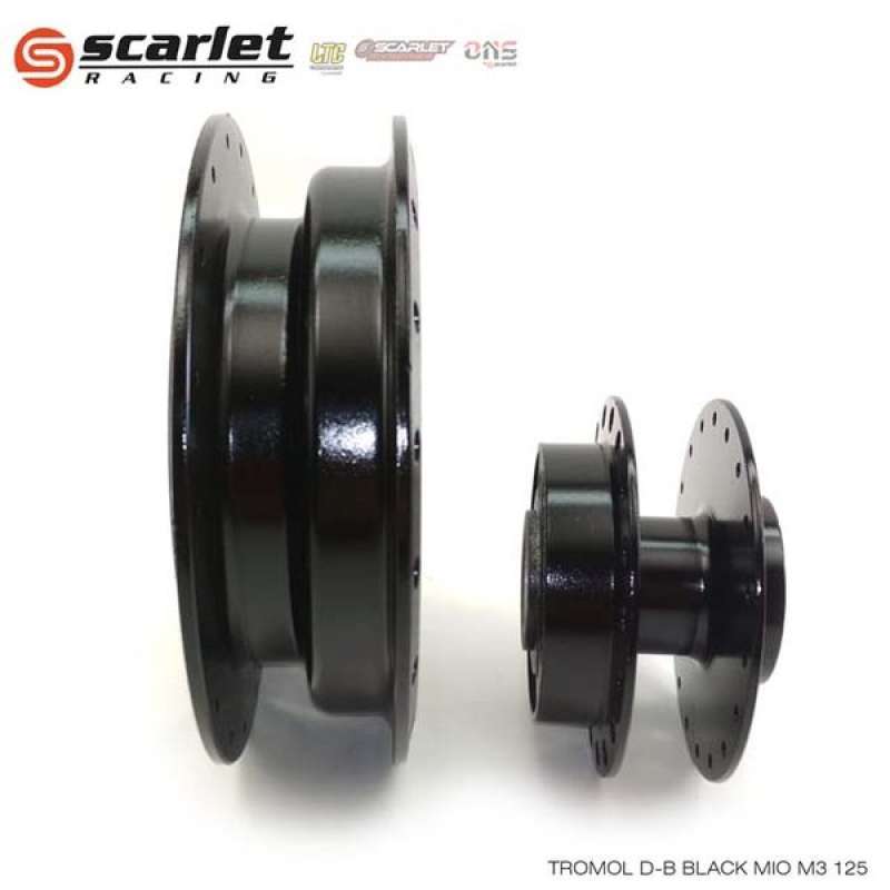 Jual Scarlet Racing - Tromol Trombol Hub Depan Belakang Black Chrome ...