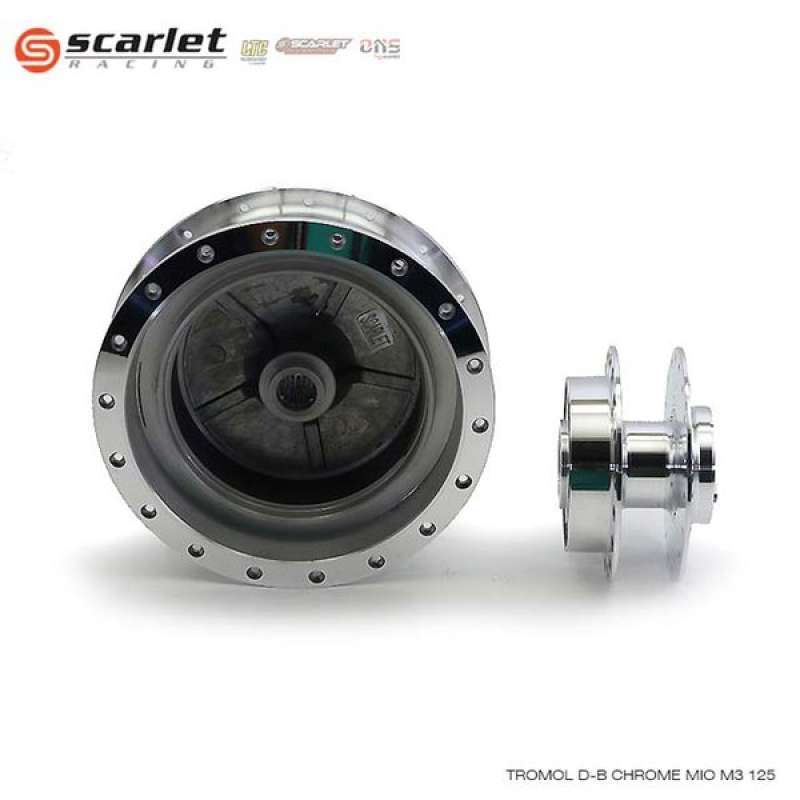 Jual Scarlet Racing - Tromol Trombol Hub Depan Belakang Black Chrome ...