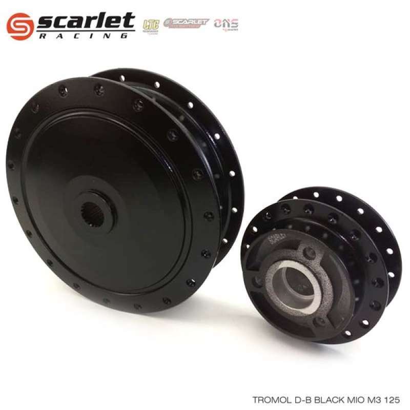 Jual Scarlet Racing - Tromol Trombol Hub Depan Belakang Black Chrome ...