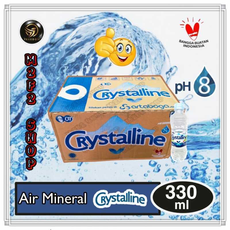 Promo Air Mineral Crystalline | Crystalin Ph8+ Kemasan Botol Pet - 330 ...