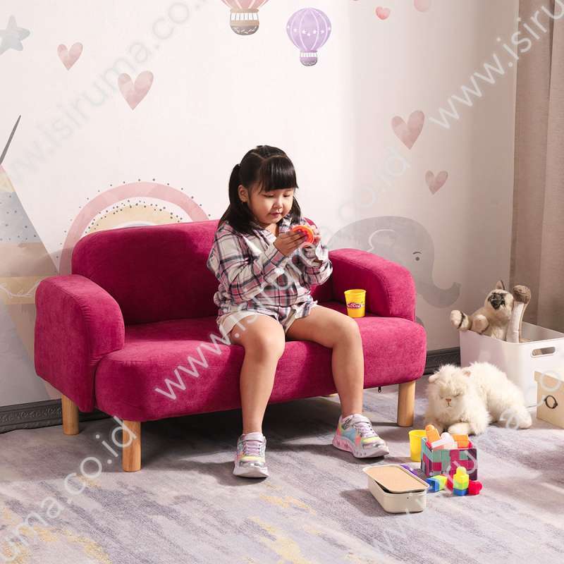 Jual Kursi Tamu Sofa Anak 2 Dudukan Kain Minimalis Bubble 2 Seater ...