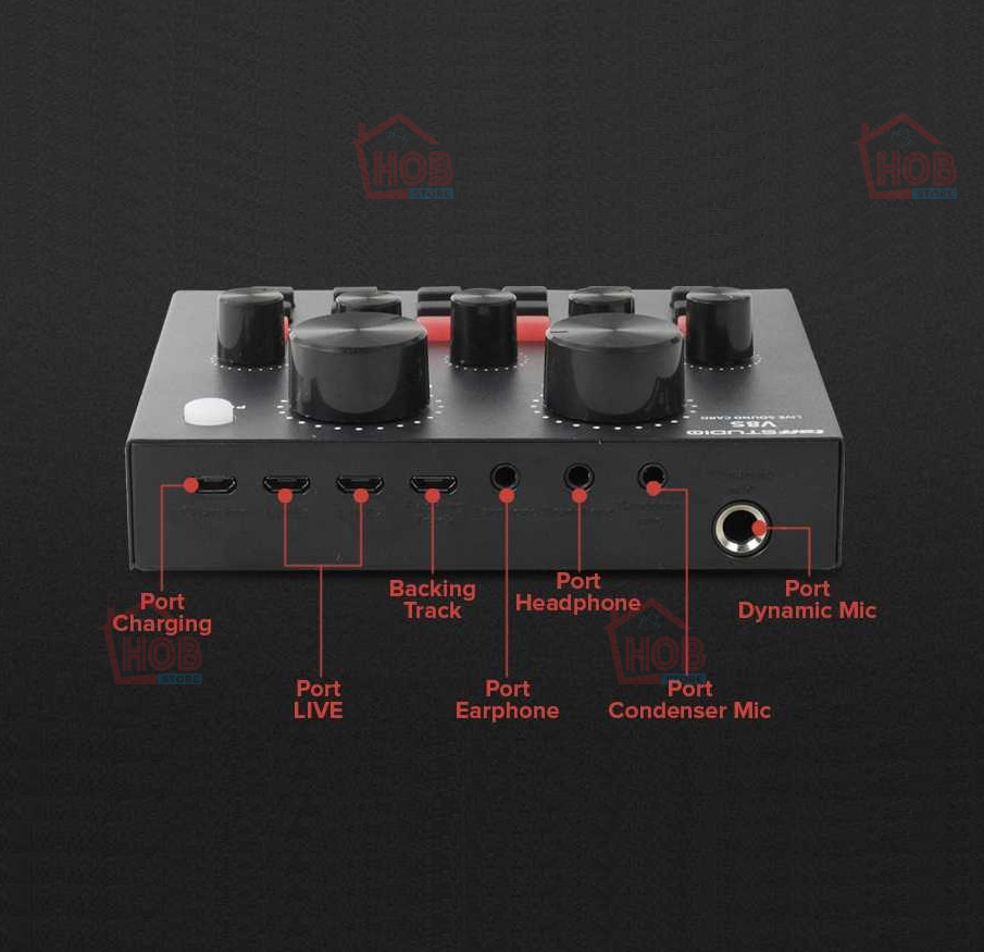 Promo Taffstudio Soundcard V8s Bluetooth Digital Audio Microphone ...