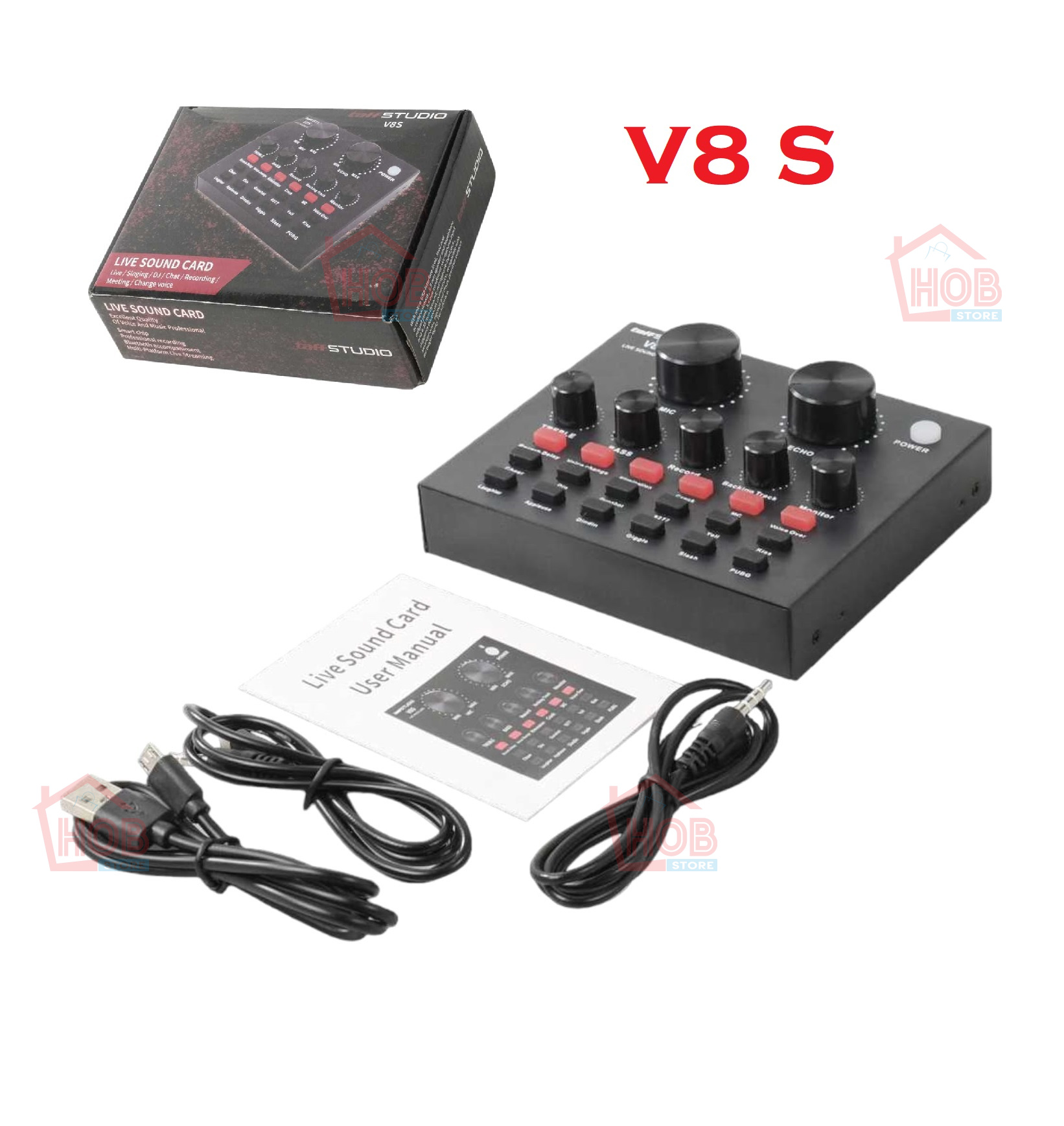 Promo Taffstudio Soundcard V8s Bluetooth Digital Audio Microphone ...