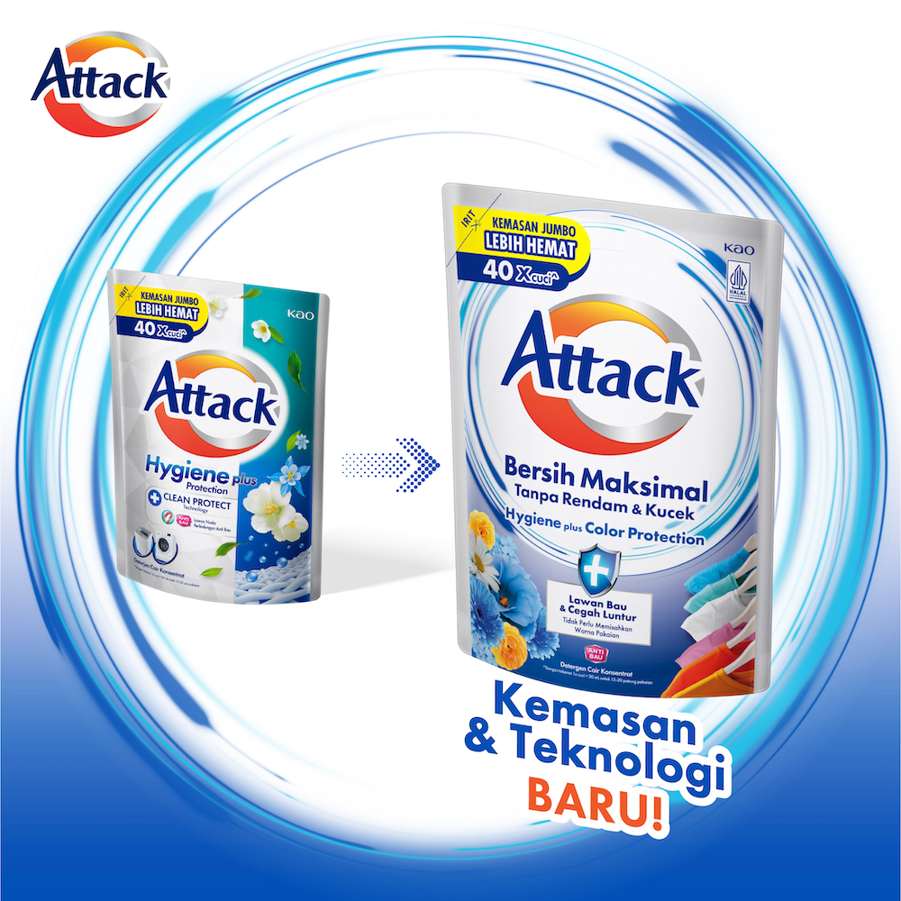 Promo Attack Hygiene Plus Deterjen Cair Semua Jenis Mesin Cuci 1200ml ...