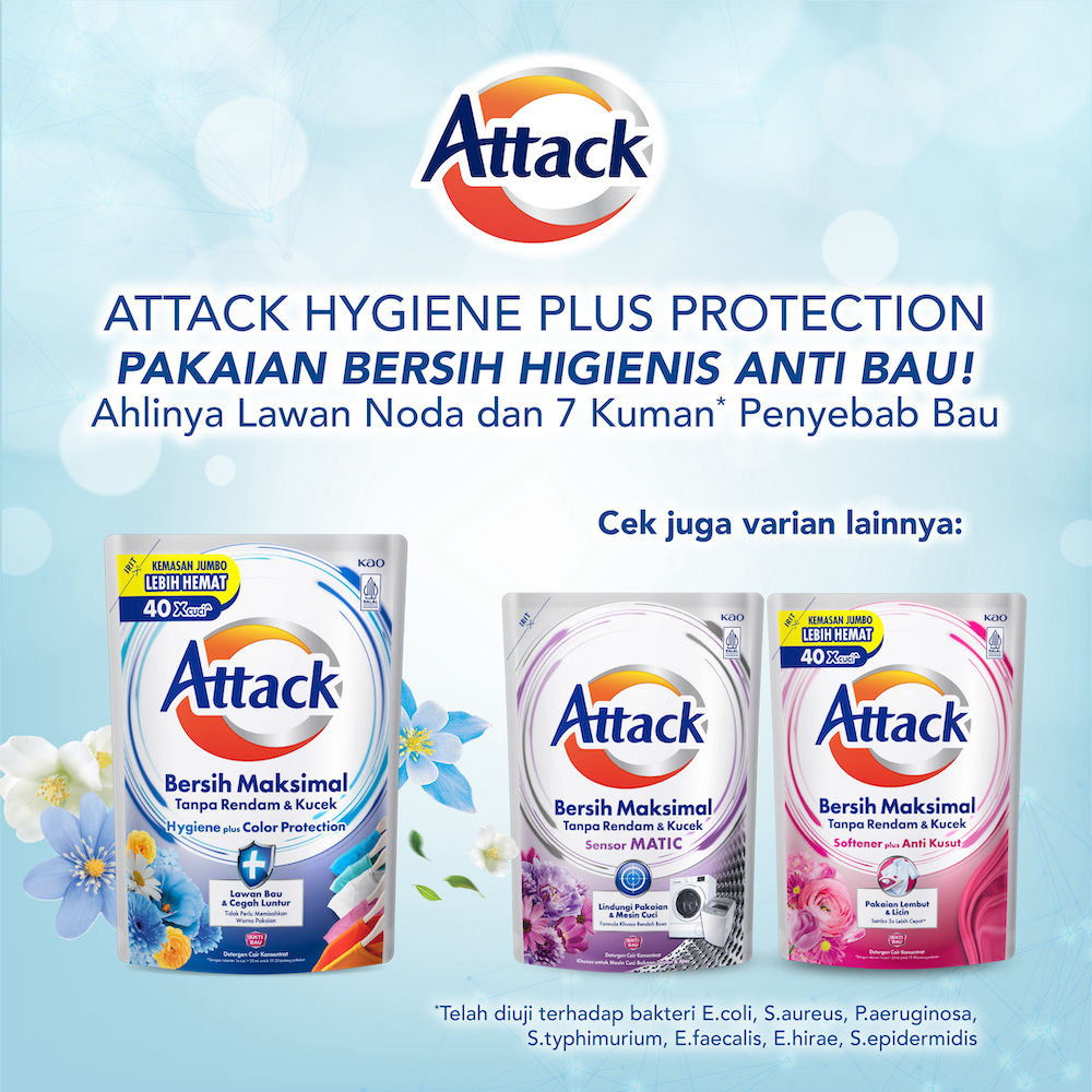 Promo Attack Hygiene Plus Deterjen Cair Semua Jenis Mesin Cuci 1200ml ...