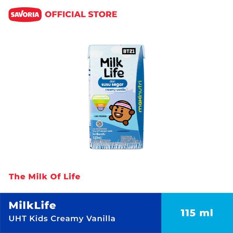 Jual MilkLife Creamy Vanila UHT Kids Tetra Slim Leaf 125 mL di Seller ...
