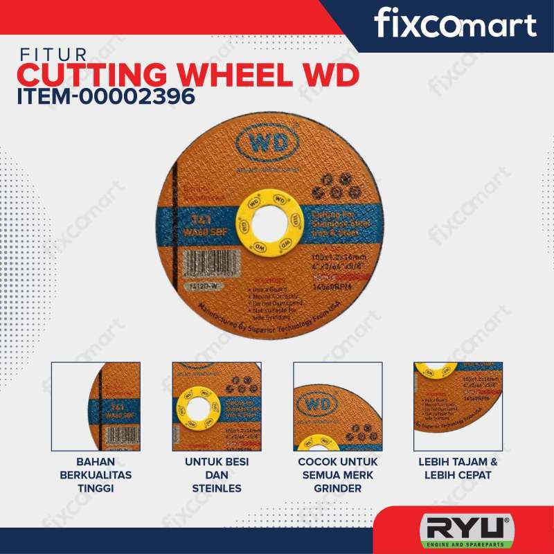 Promo Ryu Grinder Rsg 100-6 Mesin Gerinda + Batu Potong 2 Pcs Cutting ...