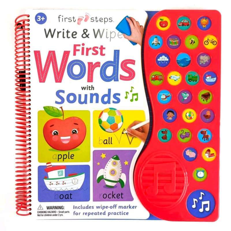 Jual Hinkler First Steps Write & Wipe First Words With Sounds Includes ...