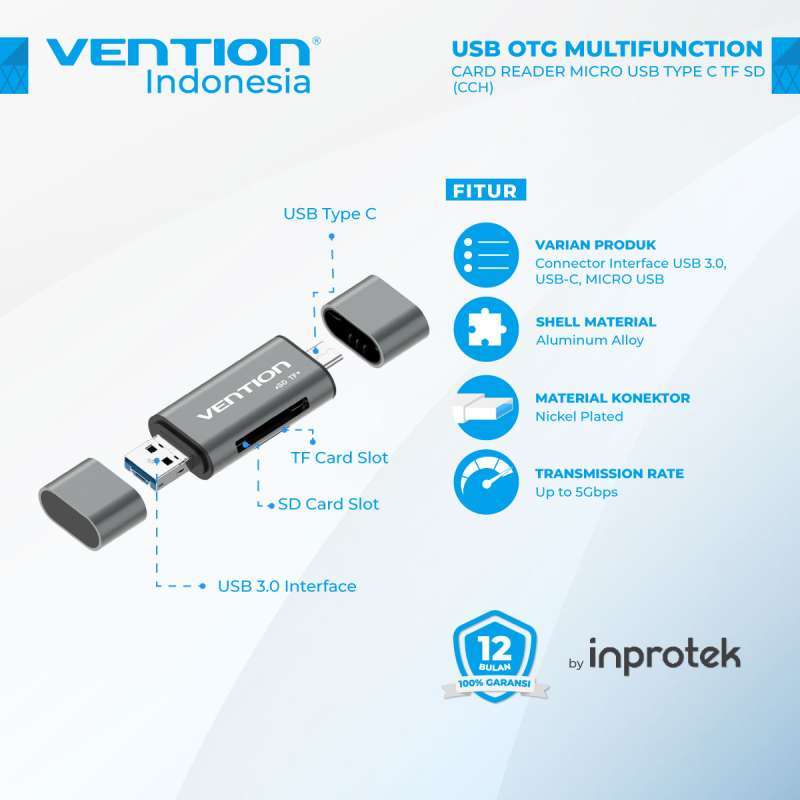Jual Vention Usb Otg Multifunction Card Reader Micro Usb Type C Tf Sd ... Jual Vention Usb Otg Multifunction Card Reader Micro Usb Type C Tf Sd ...