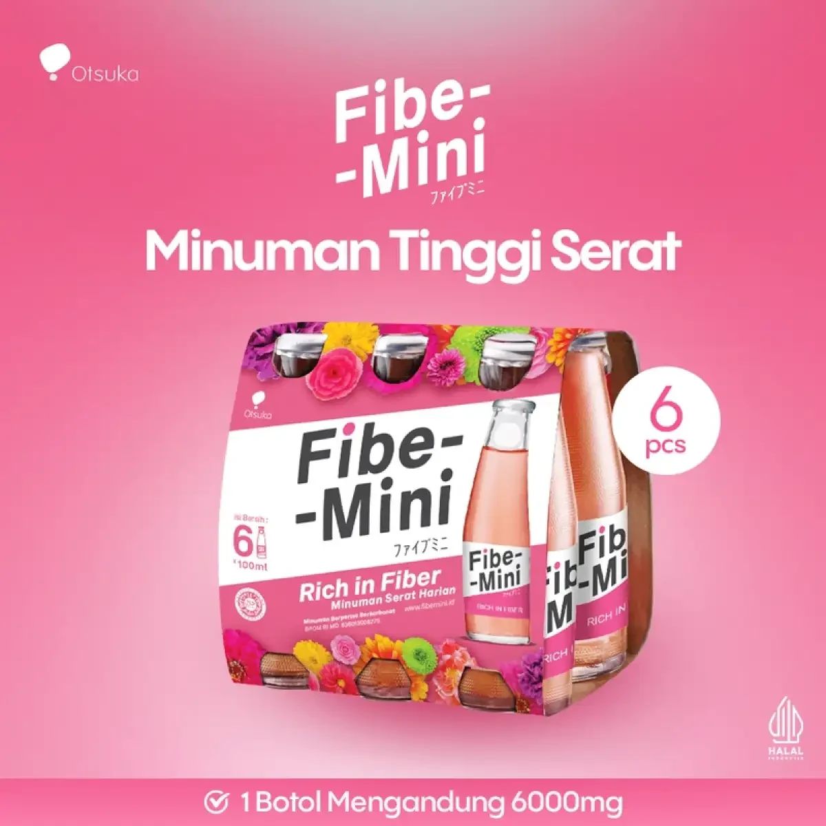 Promo Fibe Mini 100 Ml [6 Botol] Diskon 13% Di Seller Otsuka Beverage ...
