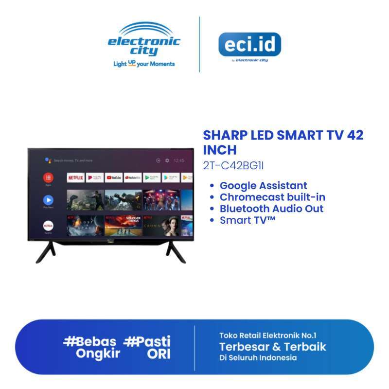 Promo Sharp 42 Inch Android LED TV - 2T-C42BG1I Diskon 9% di Seller ...