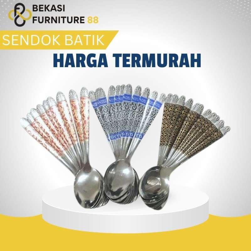 Jual Sendok Makan Motif Batik 1Lusin isi 12pcs di Seller BEKASI ...