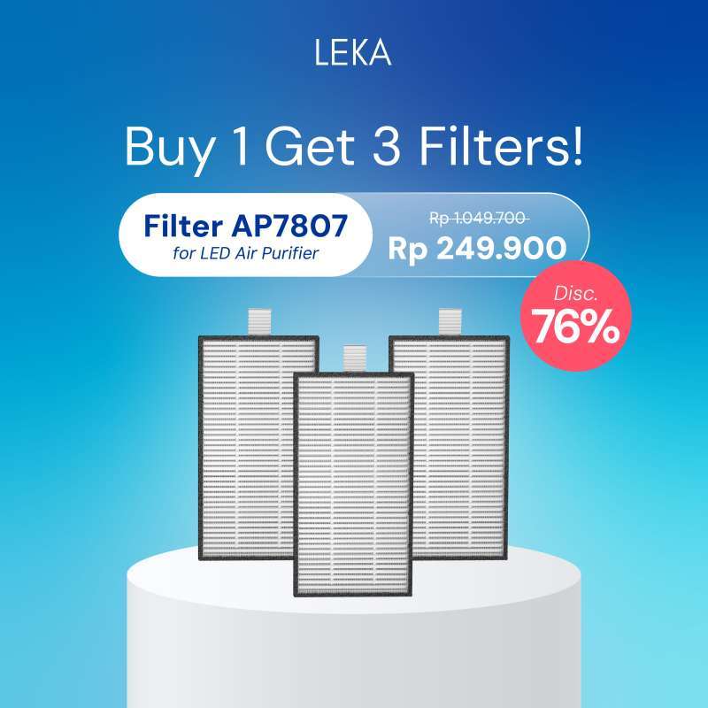 Promo Leka Ap7807 Led Air Purifier - Replacement Filter Hepa13 - Bundle ...