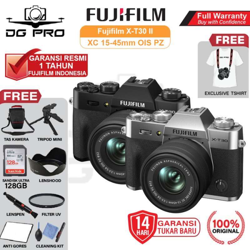Jual Fujifilm X-t30 Ii Kit Xf 18-55mm F2.8-4 R Lm - Mirrorless Xt30 - Xt-30 - Paket 64gb Body ...