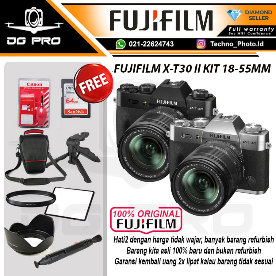 Jual Fujifilm X-t30 Ii Kit Xf 18-55mm F2.8-4 R Lm - Mirrorless Xt30 - Xt-30 Di Seller Dg Pro ...