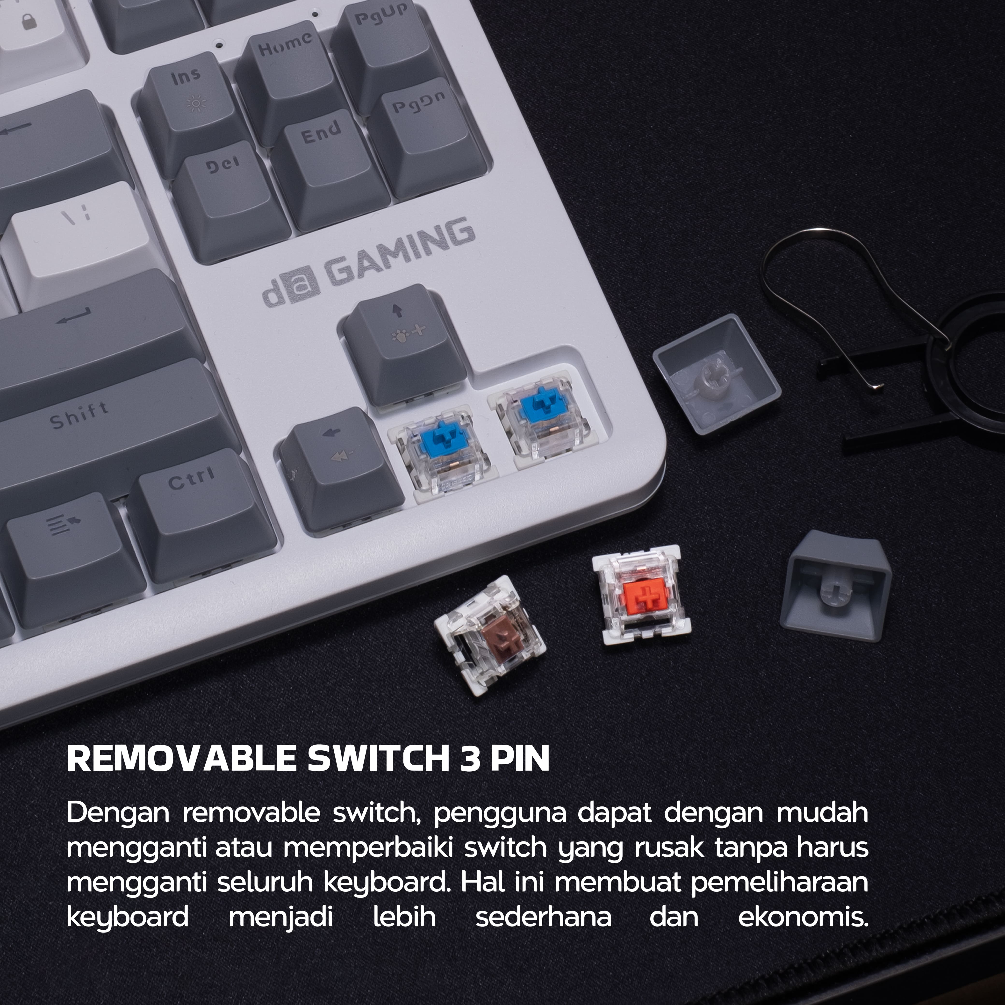 Promo Keyboard Gaming Digital Alliance TKL SE RGB Mechanical Oetemu ...