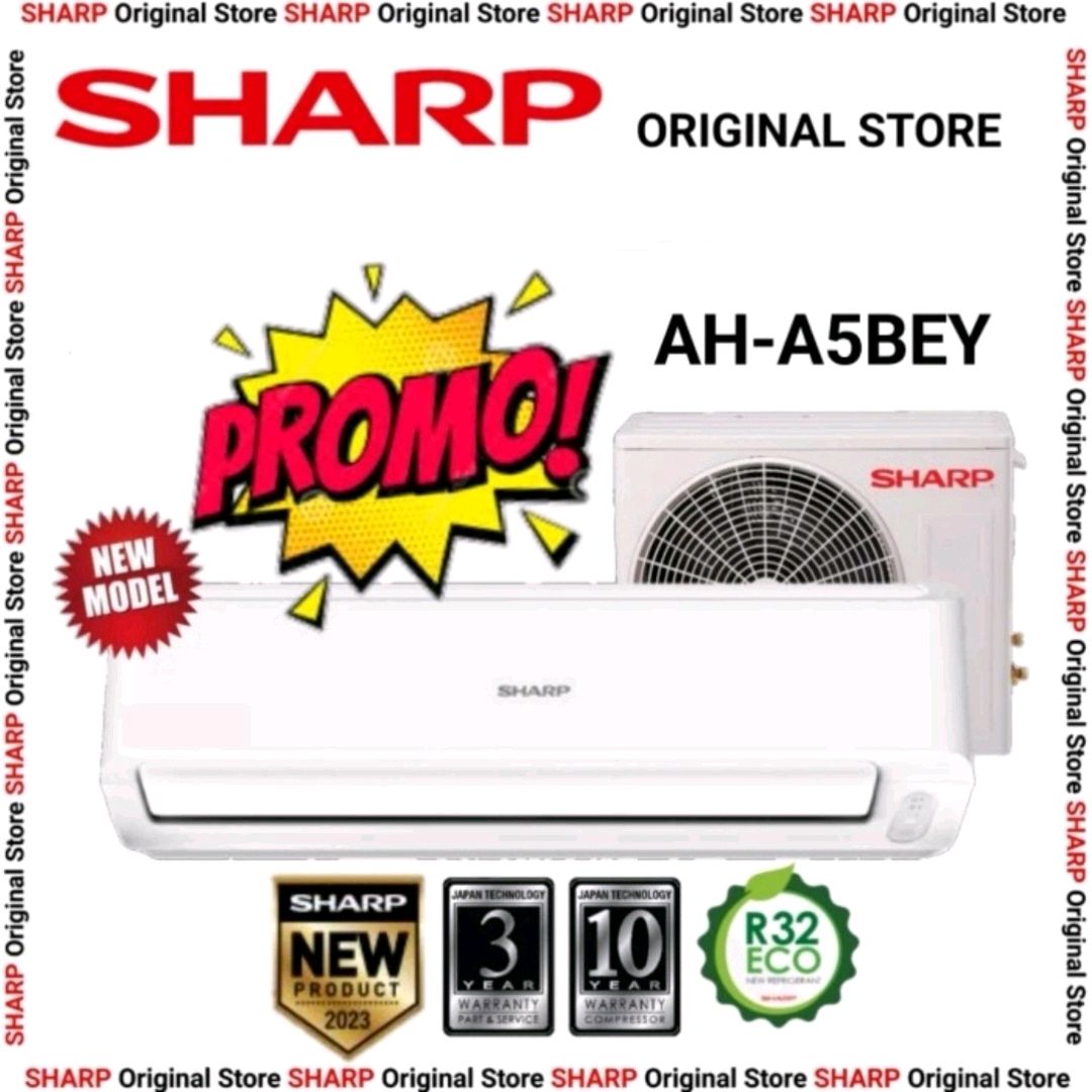 Promo AC SHARP 1/2 PK AH-A5BEY 1/2 PK R32 [FREE INSTALASI+MATERIAL ...