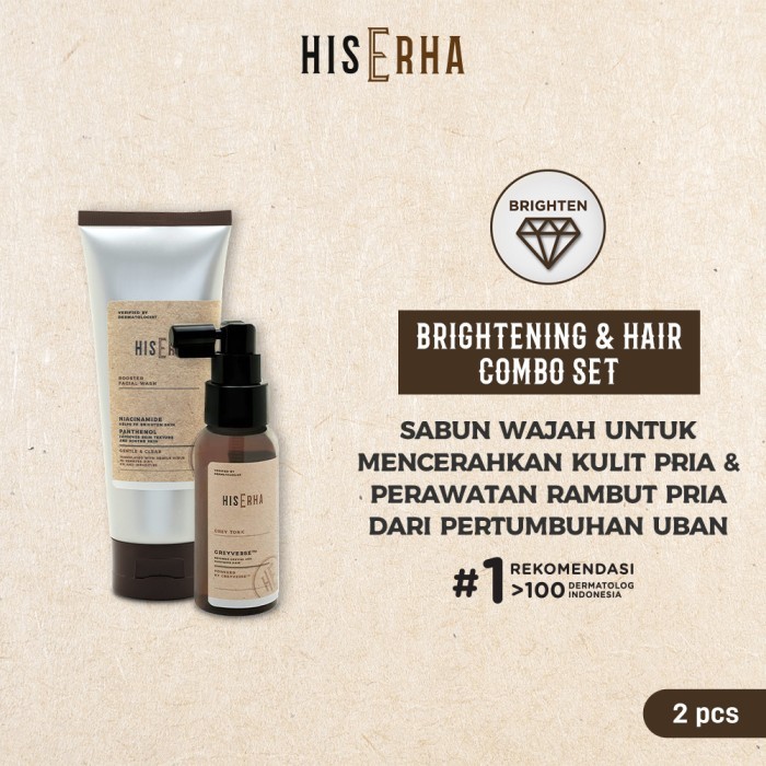 Promo HISERHA Bundling Booster Facial Wash & Grey Tonic - Bundle Sabun ...