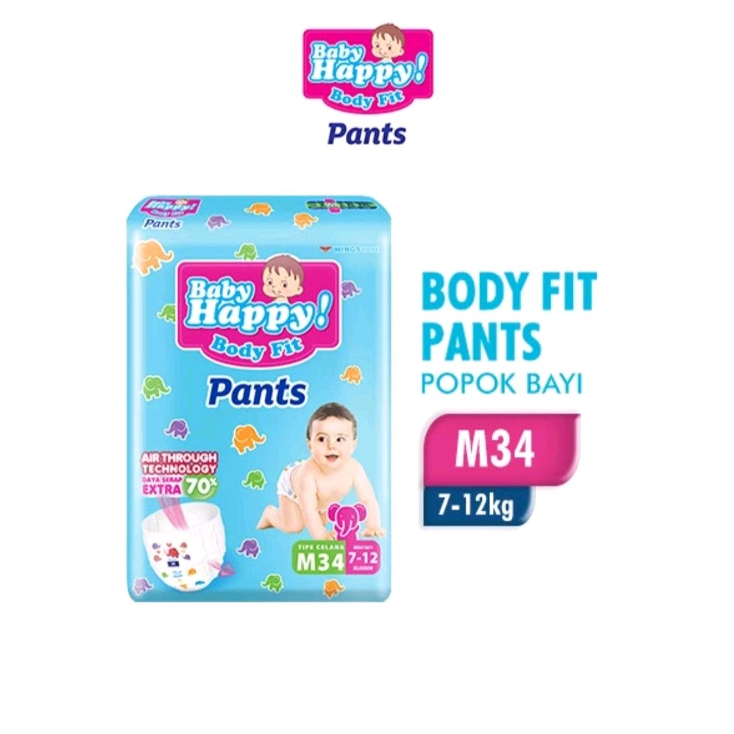Jual Baby Happy Diapers Pants M-34 di Seller Kids Corner FBB - Gudang ...