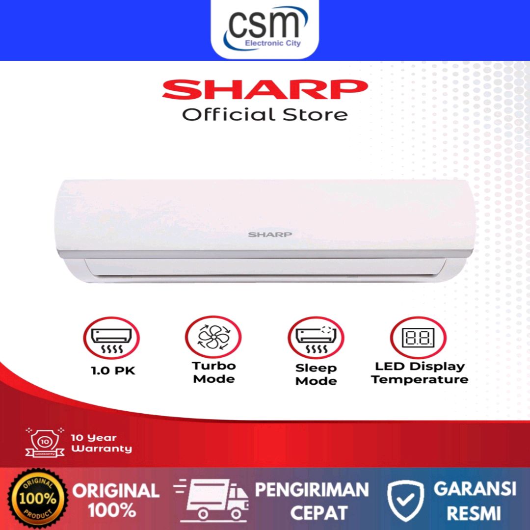 Jual Ac Sharp 1 Pk - Ah-a9zcyn 1 Pk R32 [indoor+outdoor Unit Only ...