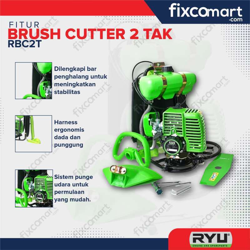 Promo Ryu Brush Cutter / Mesin Pemotong / Potong Rumput Gendong 2 Tak ...