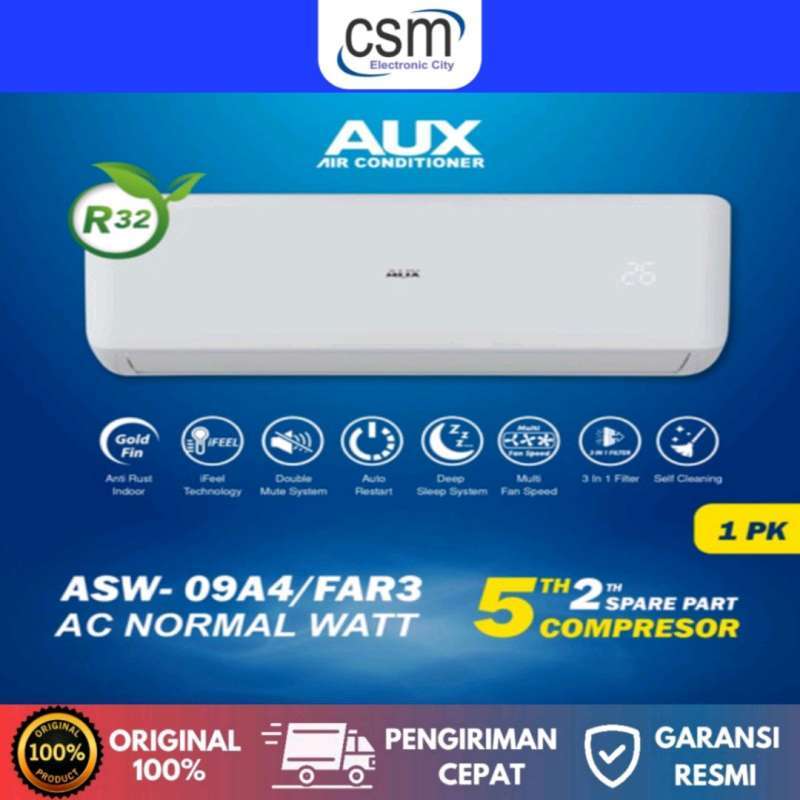 Promo AC AUX 1 PK ASW-09A4 FAR3 1 PK R32 [INDOOR+OUTDOOR UNIT ONLY ...