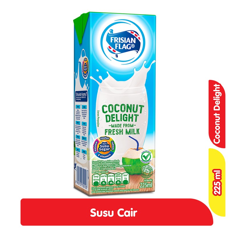 Jual Frisian Flag Purefarm Susu Uht Coconut Delight 225 Ml Halal Di ...