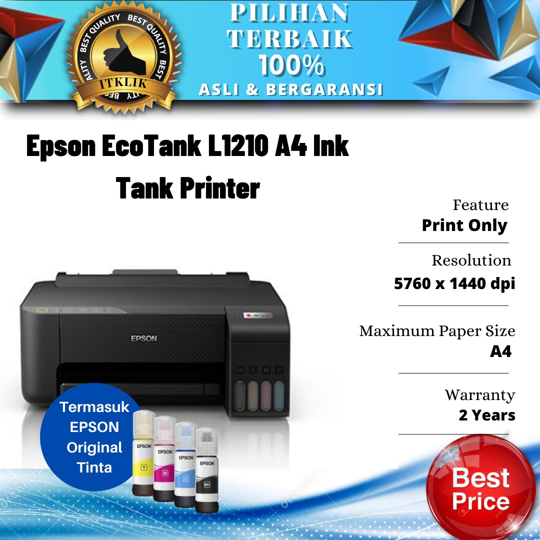 Jual Printer Epson L121 0 Original Murah - Harga Diskon Mei 2024 | Blibli