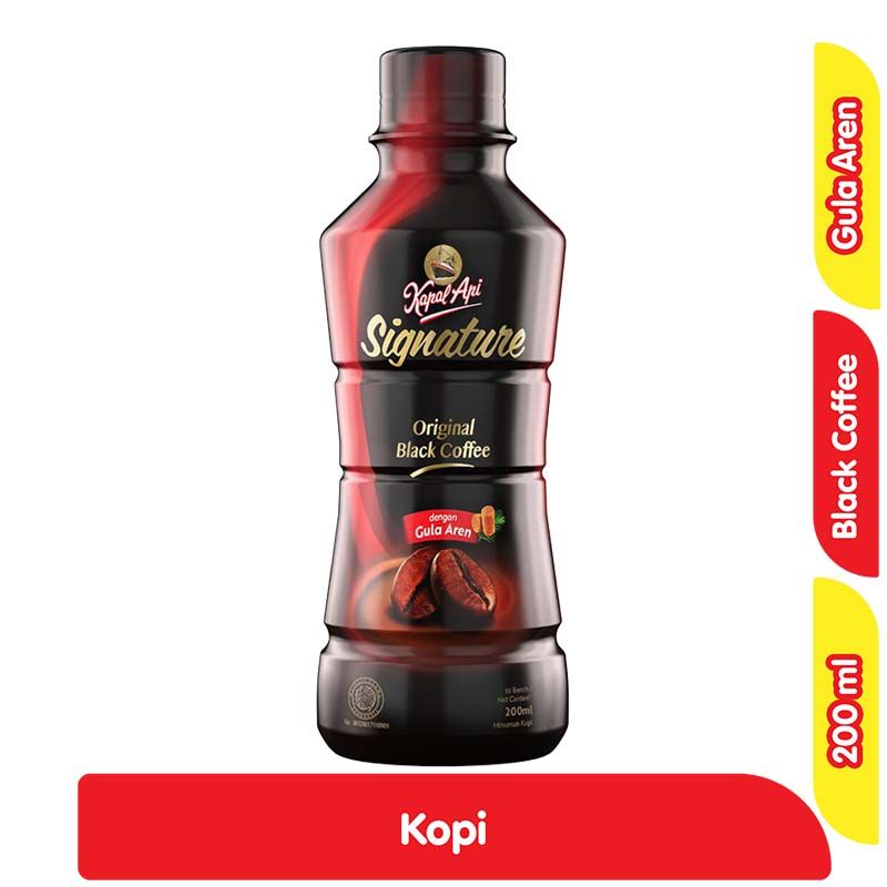 Jual Kapal Api Signature Original Black Coffee Pet 200 ml di Seller ...