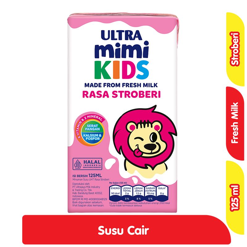 Jual Ultra Mimi Kids Susu Uht Stroberi 125 Ml Di Seller Alfamart ...