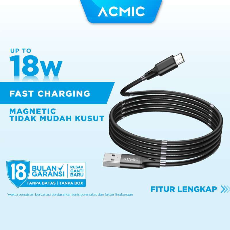 Promo Acmic Magline M100 Magnetic Kabel Data Charger Fast Charging ...