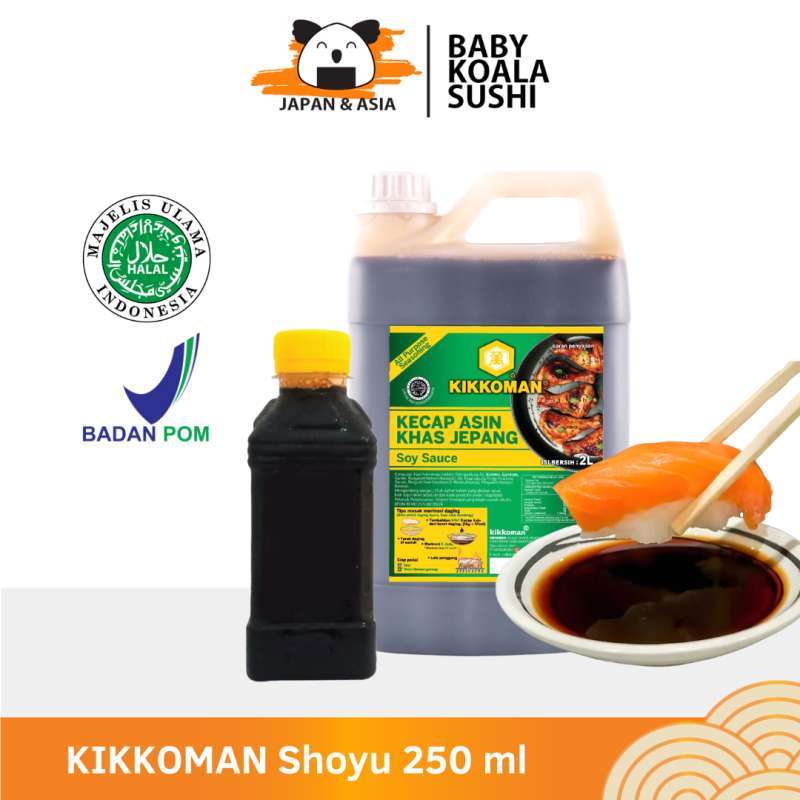 Promo KIKKOMAN Shoyu Kecap Asin Jepang 250 ml Halal Diskon 49% di ...