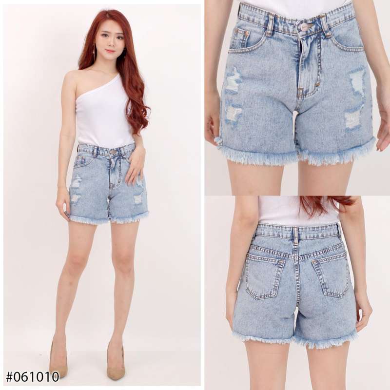 Promo [27-34] Hotpants Boyfriend Wanita Celana Pendek Jeans Non Stretch Hw Denim Highwaist Model ...