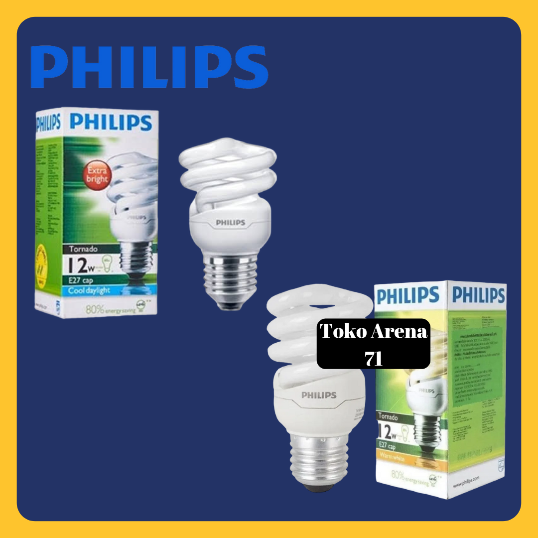Jual Lampu Philips Spiral Ulir Tornado 12 Watt 12w 12watt 12 W Cahaya ...