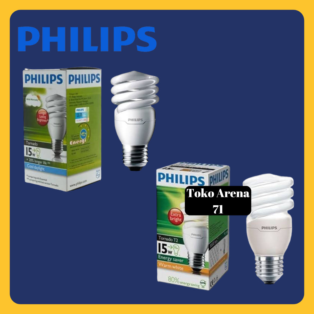 Jual Lampu Philips Spiral Ulir Tornado 15 Watt 15w 15watt 15 W Cahaya Putih Cool Daylight / Warm ...