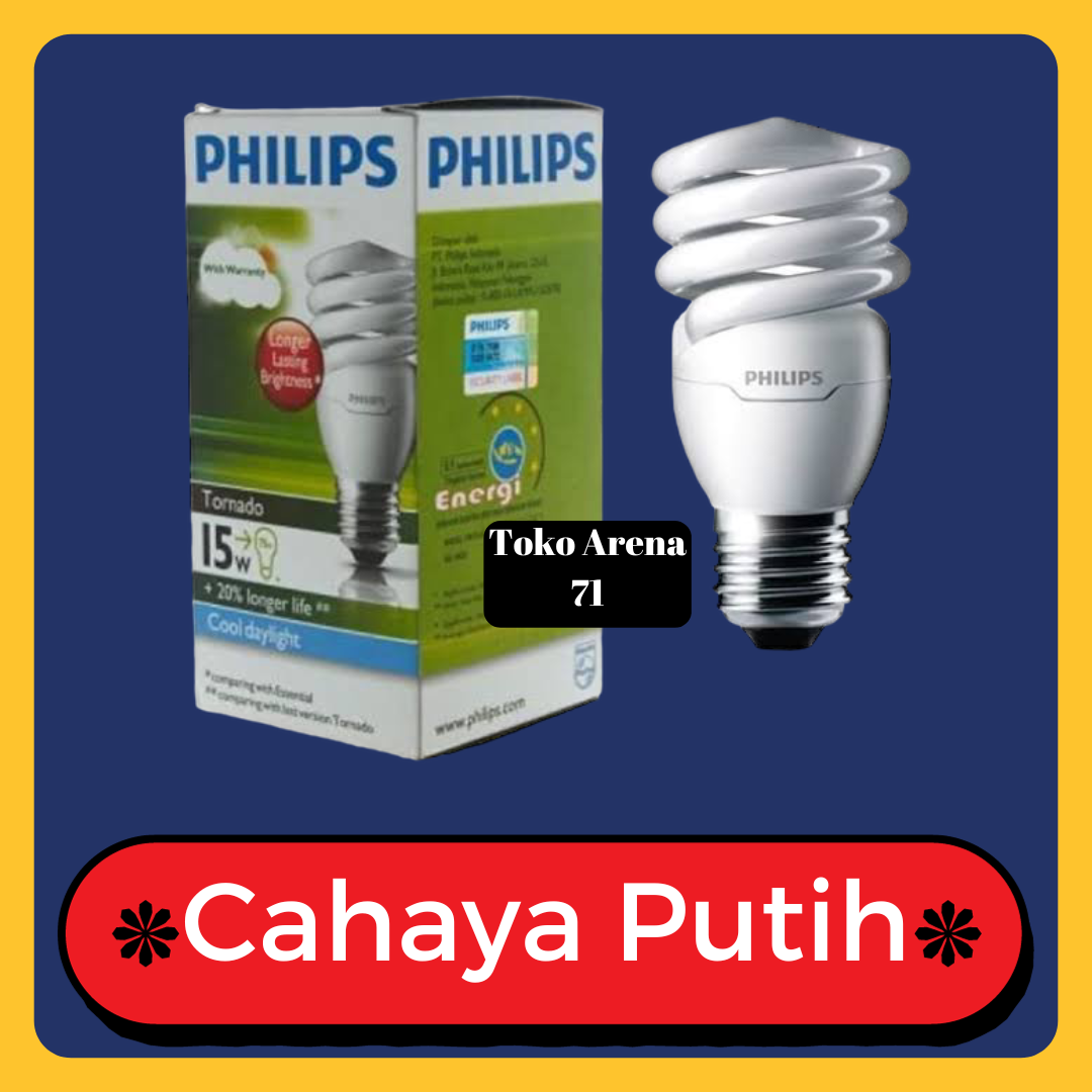 Jual Lampu Philips Spiral Ulir Tornado 15 Watt 15w 15watt 15 W Cahaya Putih Cool Daylight / Warm ...