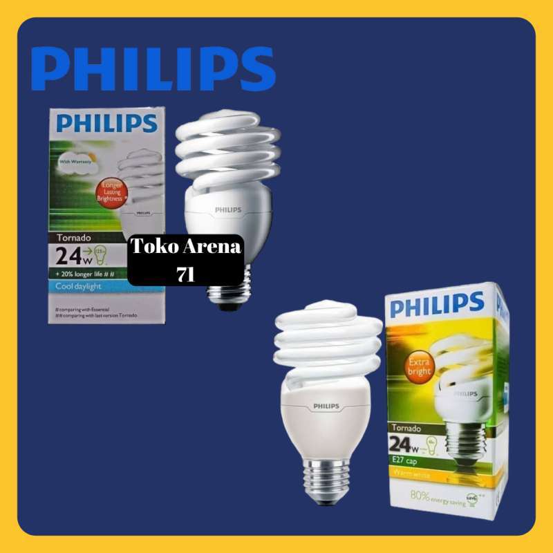 Jual Lampu Philips Spiral Ulir Tornado 24 Watt 24w 24watt 24 W Cahaya ...
