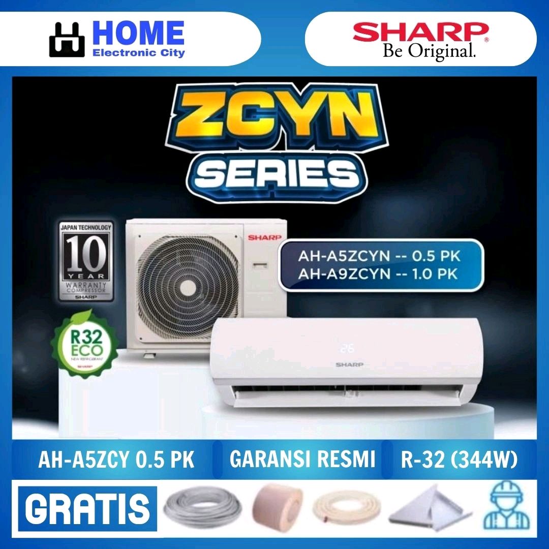 Jual Ac Sharp Ah-a5zcy [0.5 Pk] Turbo Cooling R32 [garansi Resmi] Di ...