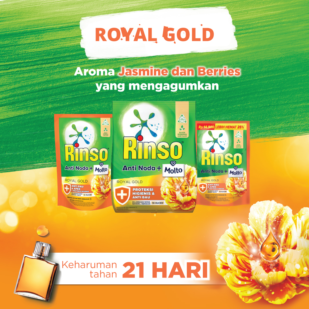 Promo Rinso Molto Detergent Cair Deterjen Anti Noda Royal Gold 700 Ml ...