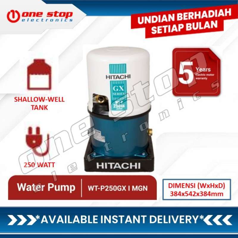 Promo [garansi Resmi] Hitachi Wt-p250gx Pompa Air Sumur Dangkal Diskon 8% Di Seller Onestop ...