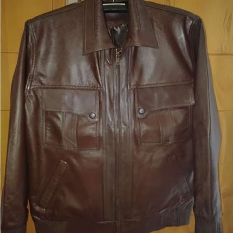 Jual Jaket Kulit Sapi Asli Pria Elegant Brownie ARL 033 Silverstone ...