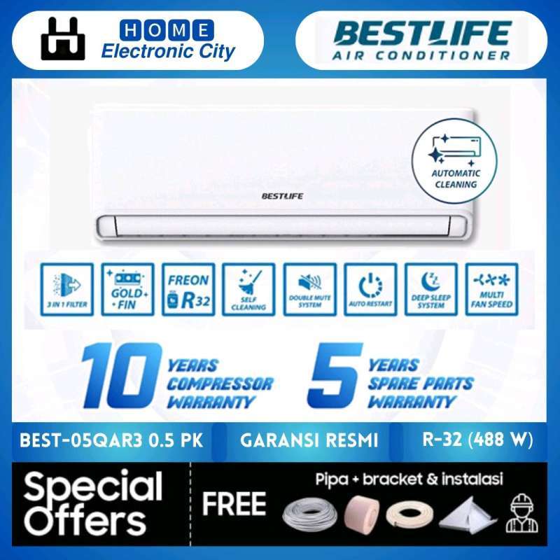 Jual Ac Bestlife Best-05qar3 0.5 Pk 488 Watt Standard Turbo Cooling R32 5.000 Btu [garansi Resmi ...