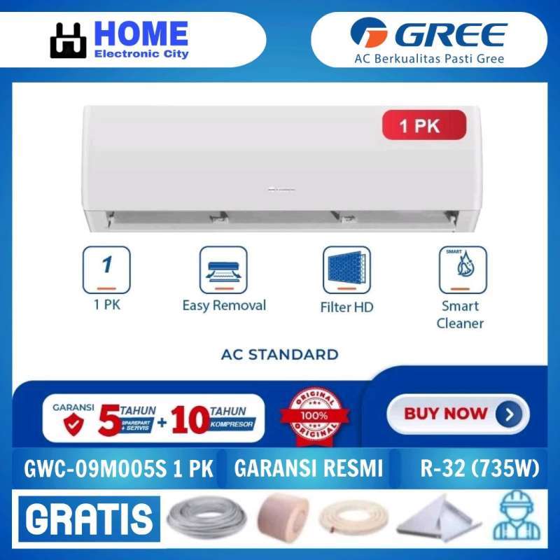 Jual Ac Gree Gwc-09moo5s [1 Pk] Standard Turbo Cooling R32 [garansi ...