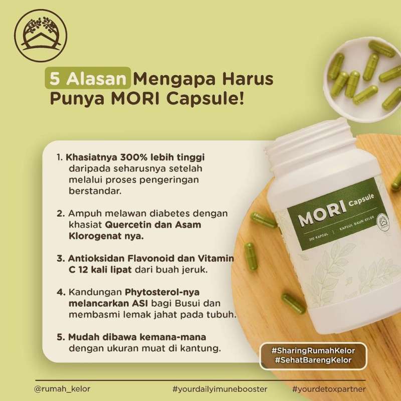 Jual Kapsul Mori (daun Kelor) Vitamin C 7x Dari Jeruk - Meningkatkan ...