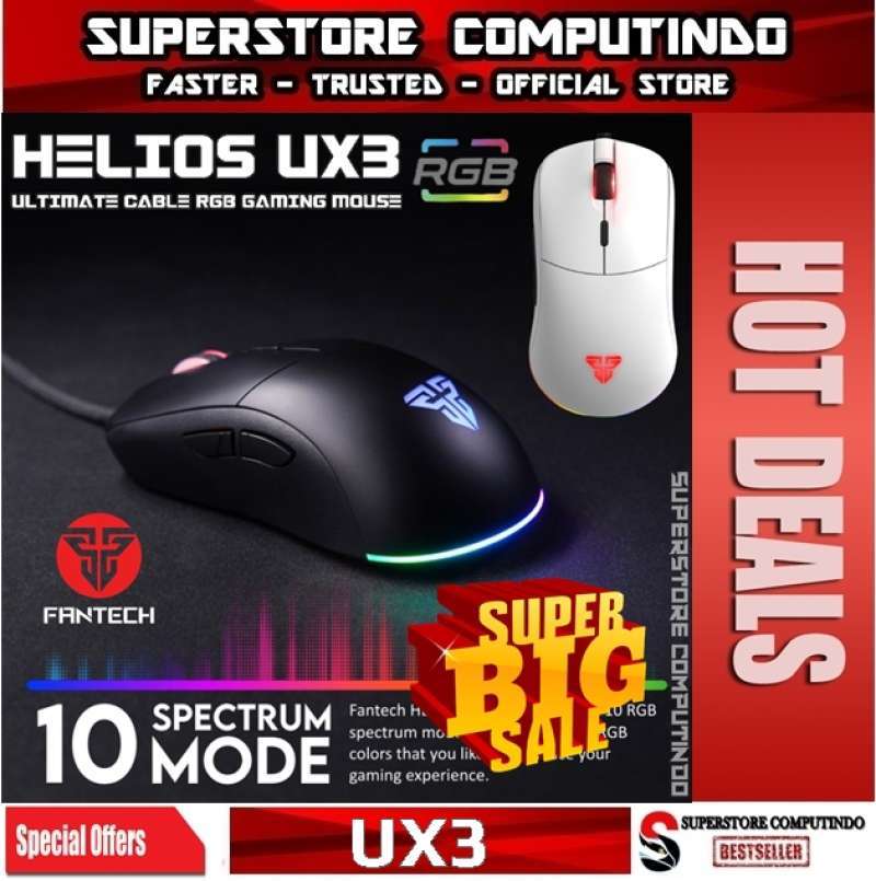 Promo Fantech Helios Ux3 Rgb Lightweight Gaming Mouse Diskon 56% Di ...